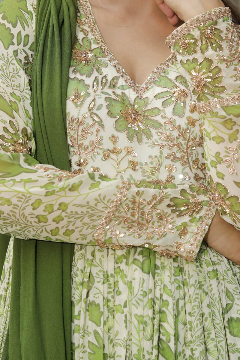 Buy Designer Green Oasis for Women Online at Sainygarg.com– Sainy Garg